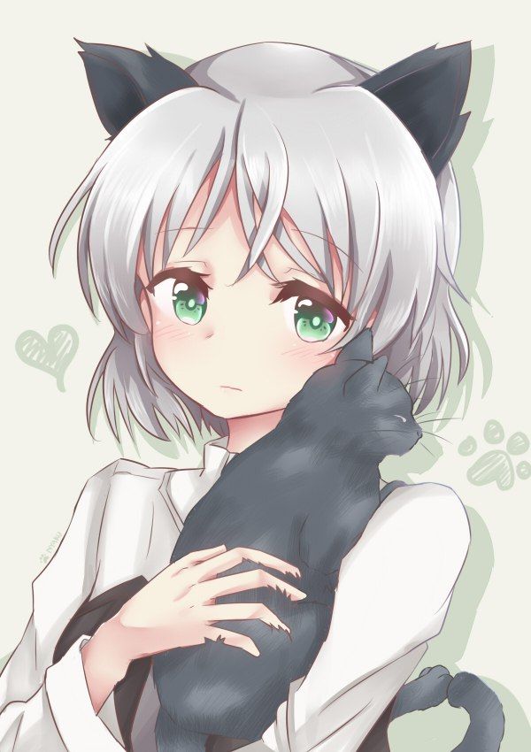 Anime Art Аниме Sanya V Litvyak Strike Witches World Witches Series Neko Girl Cat Girl