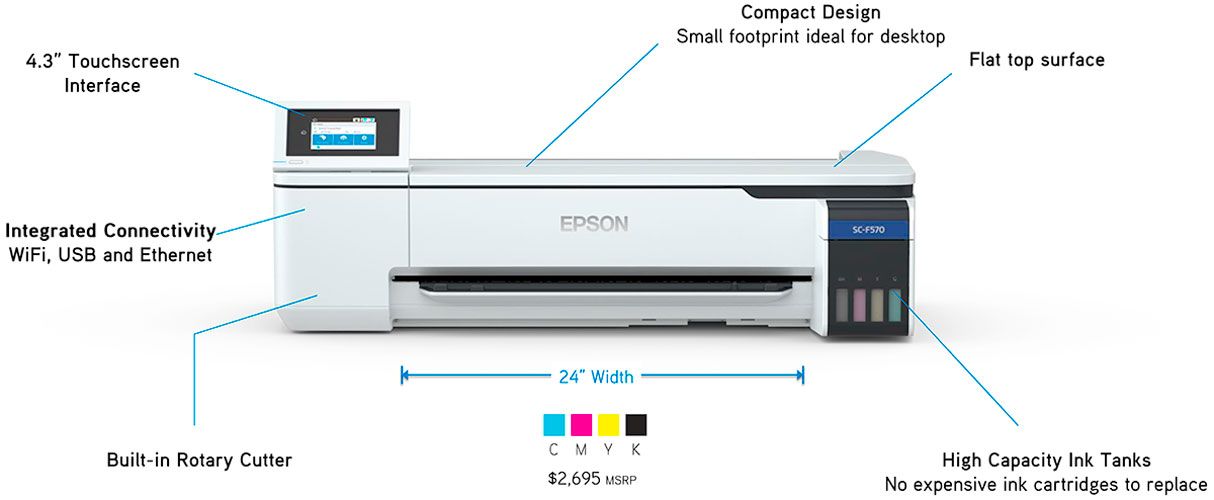 Epson Surecolor F570 24 Dye Sublimation Printer Discontinued See