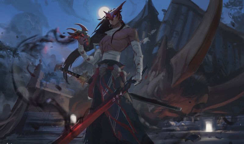 Artstation Yone Splash Art Esben Lash Rasmussen Zed League Of Legends Champions League Of