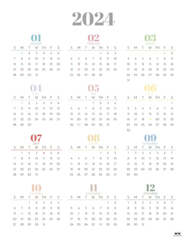2024 Calendar Printable Cute Free 2024 Yearly Calendar Templates 2024 Calendar Printable Cute Free 2024 Yearly Calendar Templates