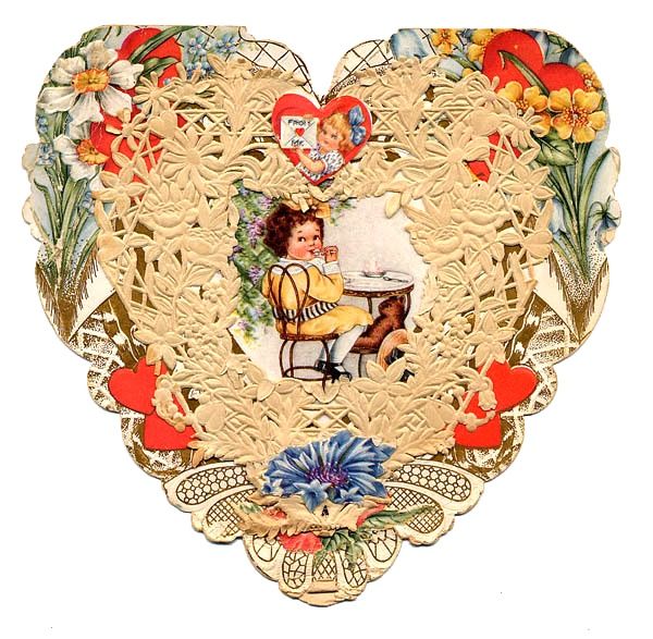 Victorian Lace Greeting Cards Vintage Valentines Victorian