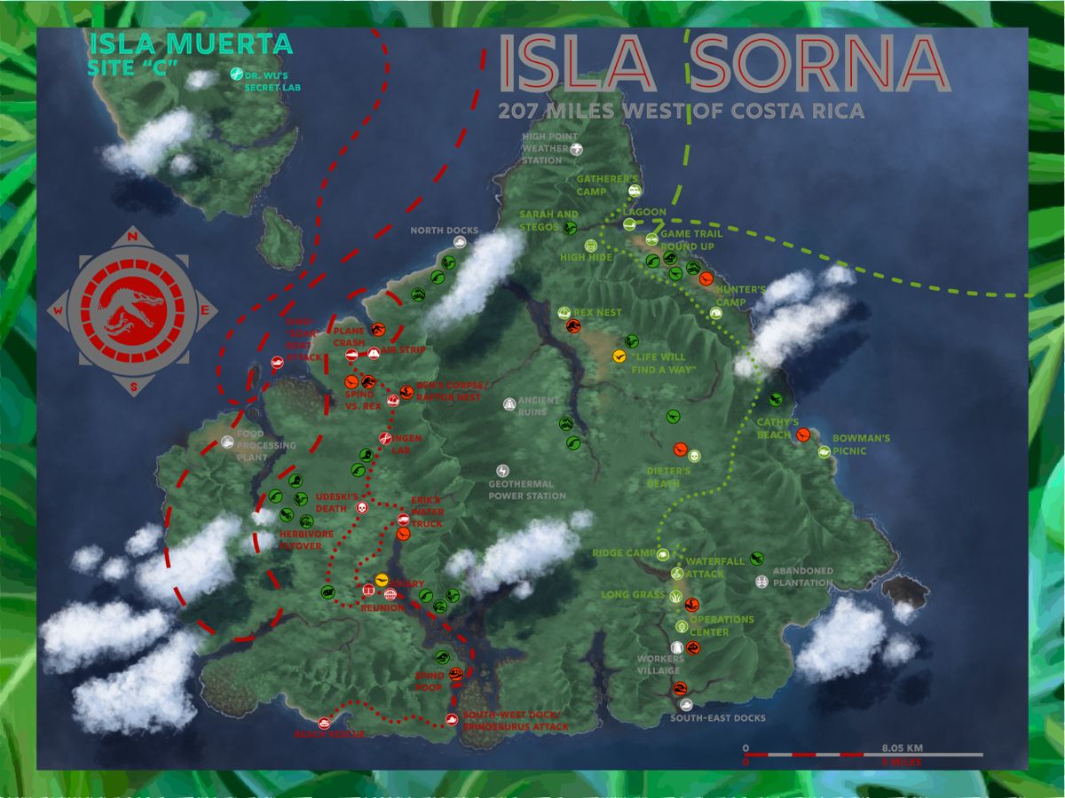Map Of Isla Sorna