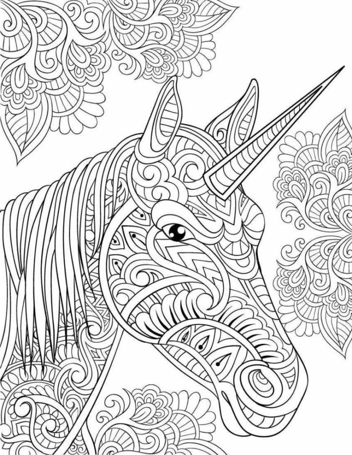Coloriage Licorne Mandala - Primer Coloriage Licorne Mandala - Primer