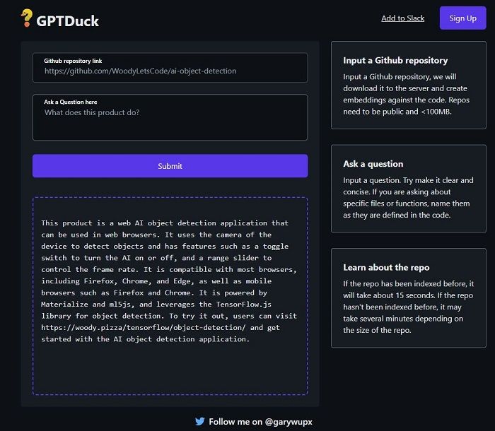 Gptduck Is An Amazing Free Online Tool That Helps You To Automatically Get Answers To Questions