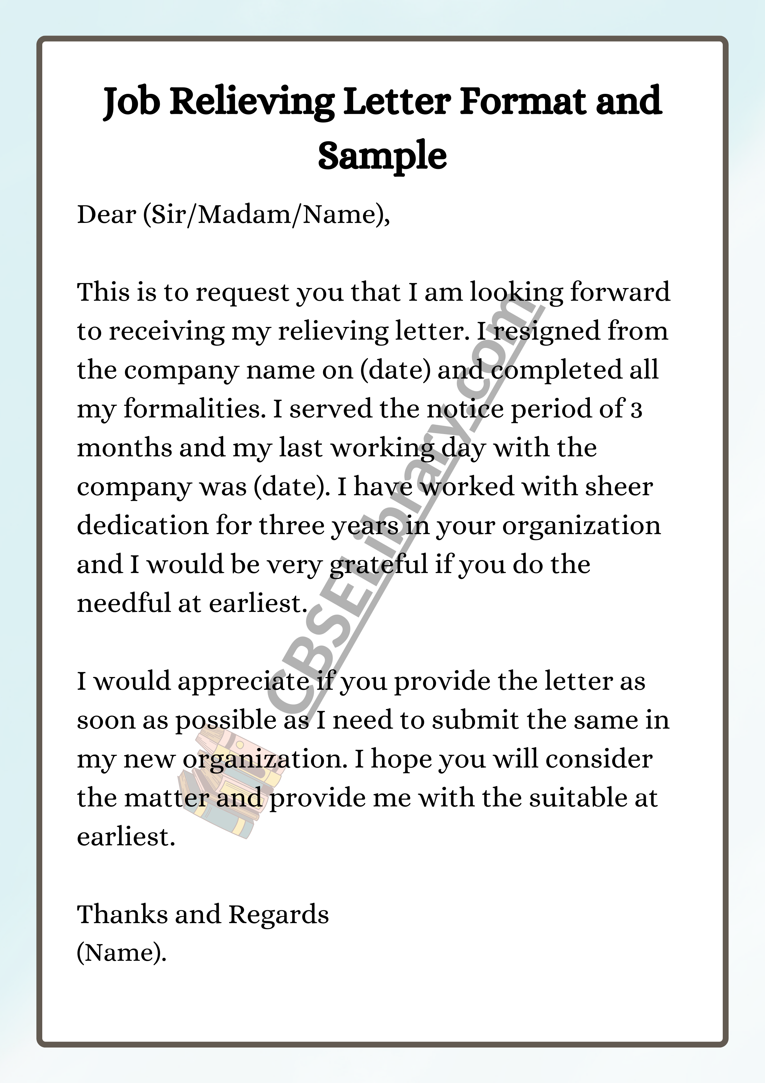 Relieving letter format relieving letter format templates and samples ... Relieving letter format relieving letter format templates and samples ...