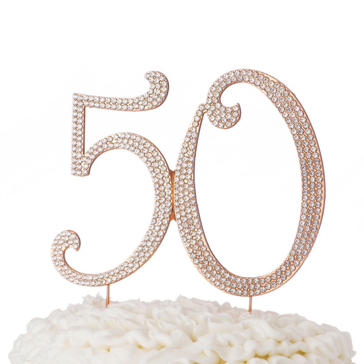 50 Cake Topper Rose Gold Cake Toppers Ella Celebration Cake