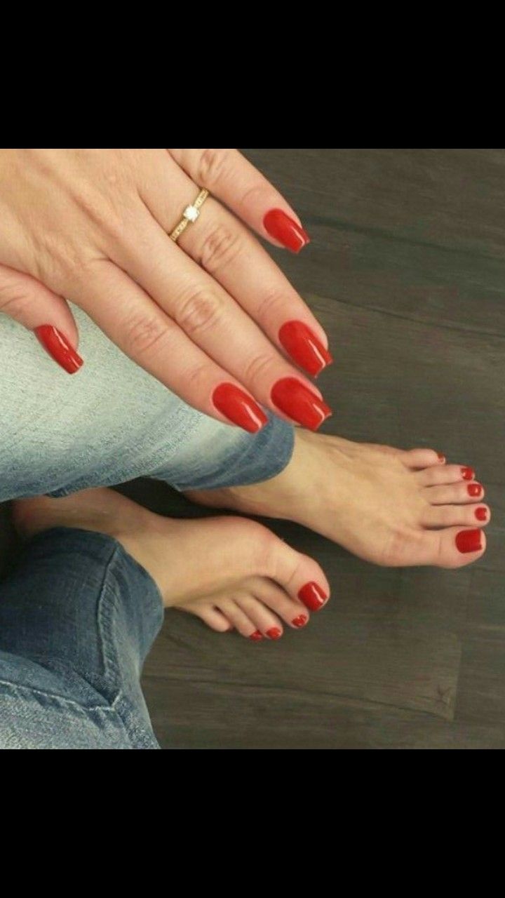 Pin By Jerry Cuadrado On Quick Saves Red Toenails Pink Pedicure
