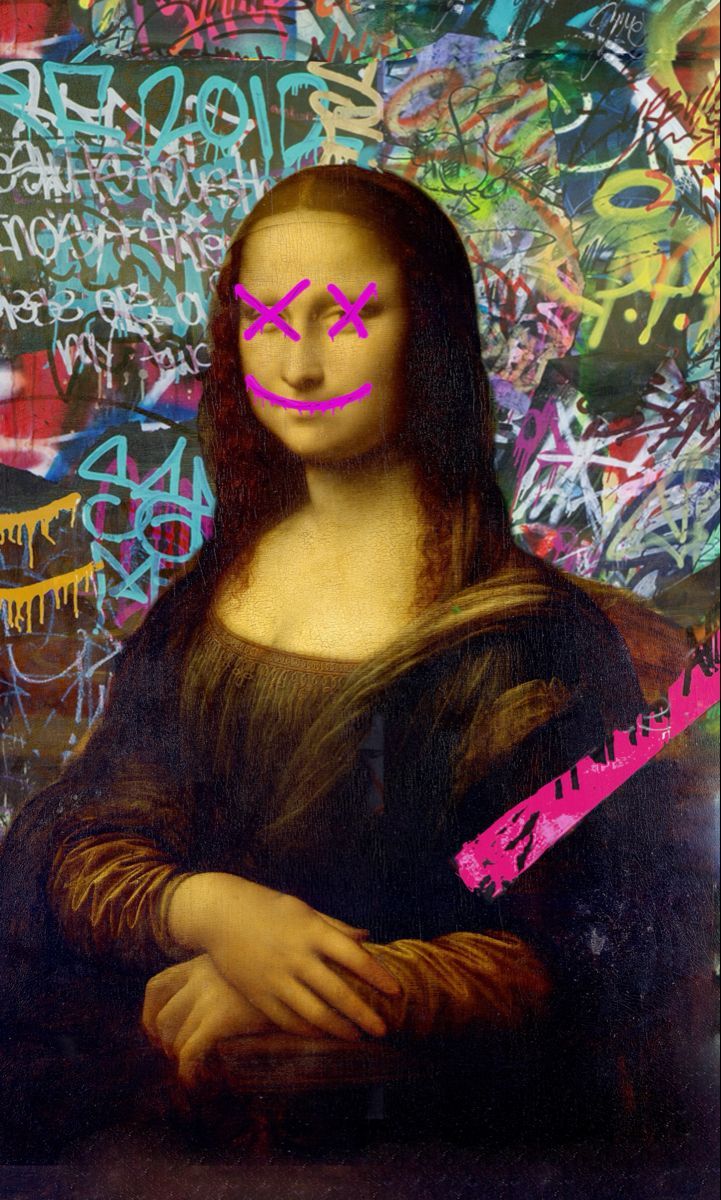 Mona Lisa Punkd Canvas Wall Art Crofty Prints Pinturas Realistas