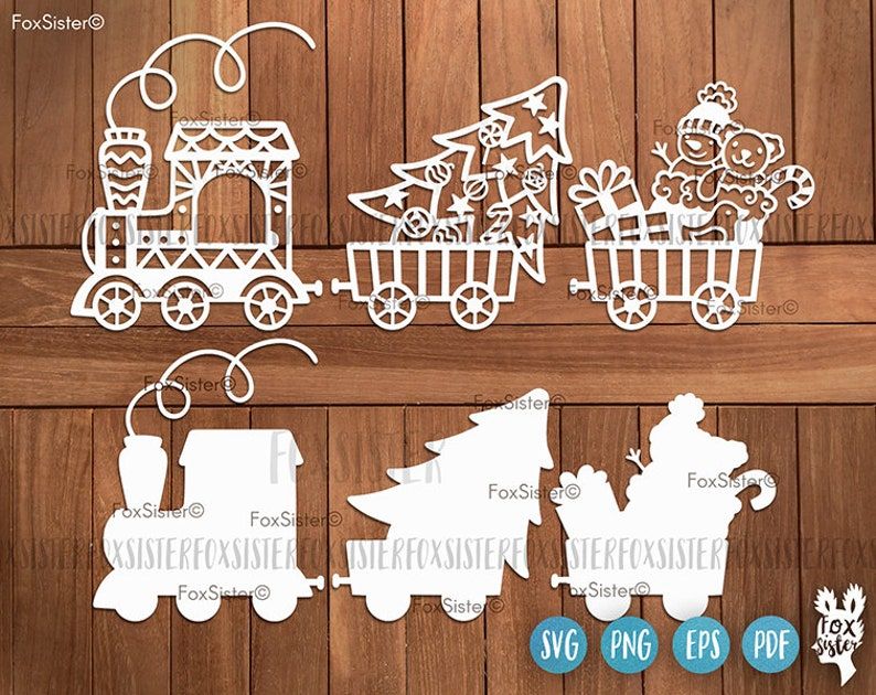 Train Svg Bundle Toy Train Cut File Choo Choo Svg Christmas Tree Svg