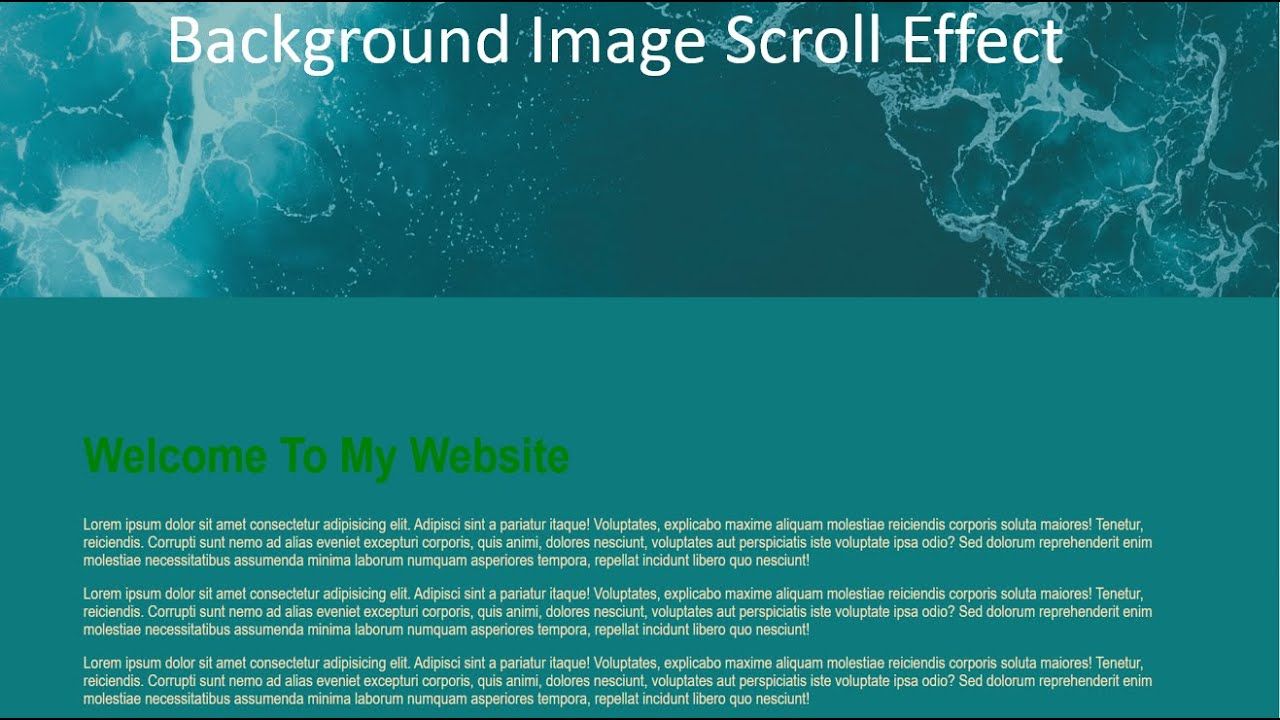 Background Image Scroll Effect Using Html Css And Js Background Images Html Css Css