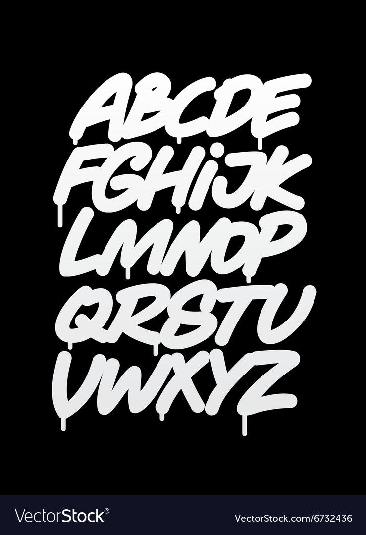 Hand Written Graffiti Font Alphabet Download A Free Preview Or High