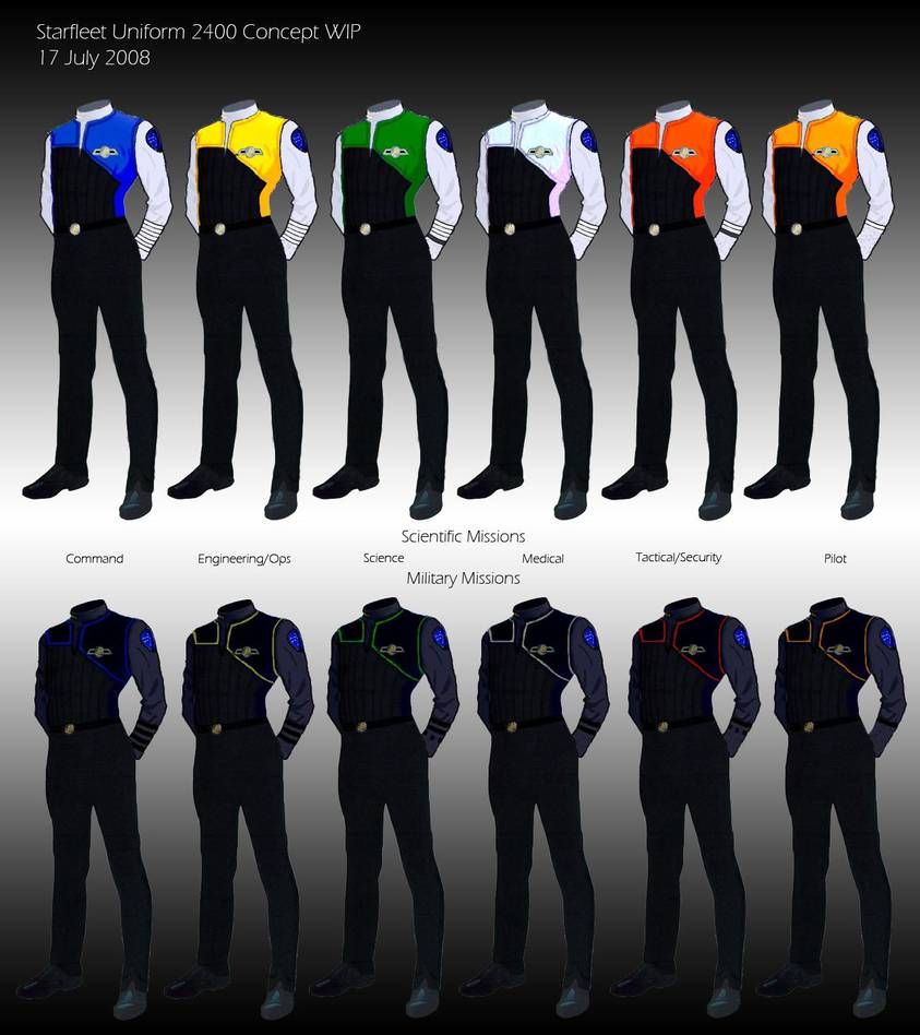Uniforms Set 2 By Daenirart On Deviantart Star Trek Uniforms Sci Fi