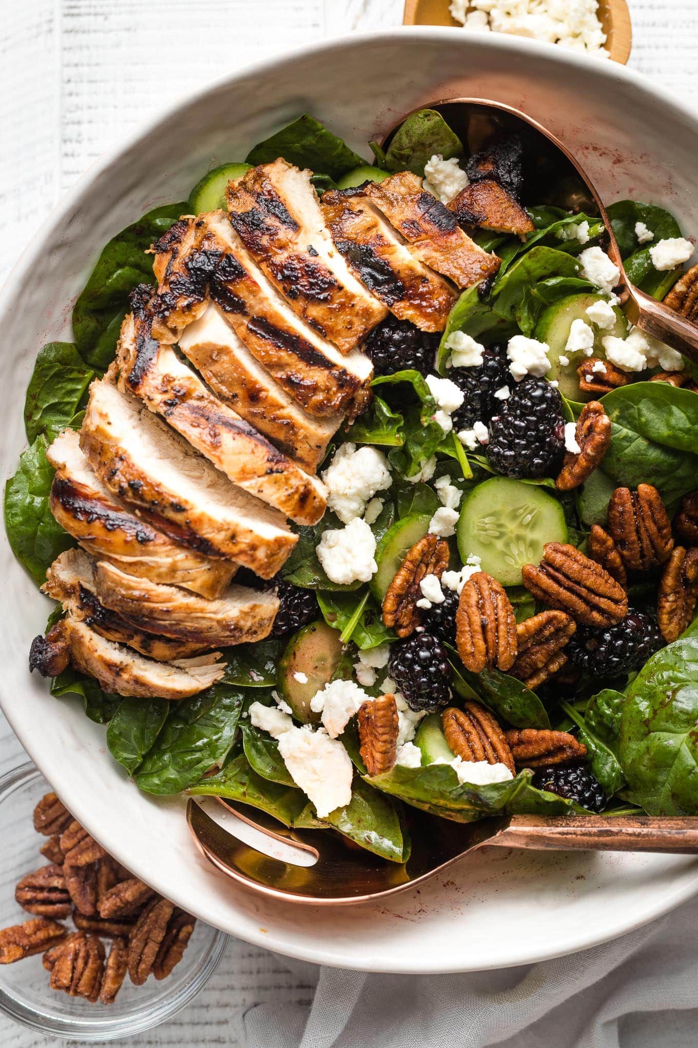 Spinach Blackberry Salad with Balsamic Chicken | Recipe | Simple ... Spinach Blackberry Salad with Balsamic Chicken | Recipe | Simple ...