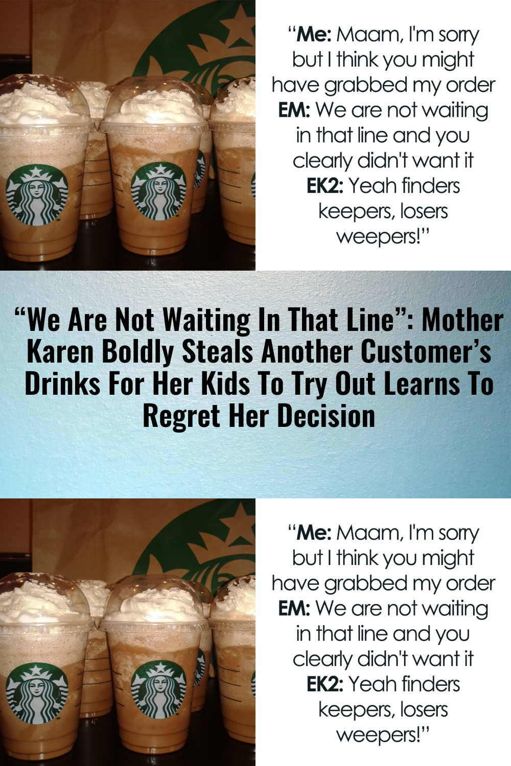 “we Are Not Waiting In That Line” Mother Karen Boldly Steals Another