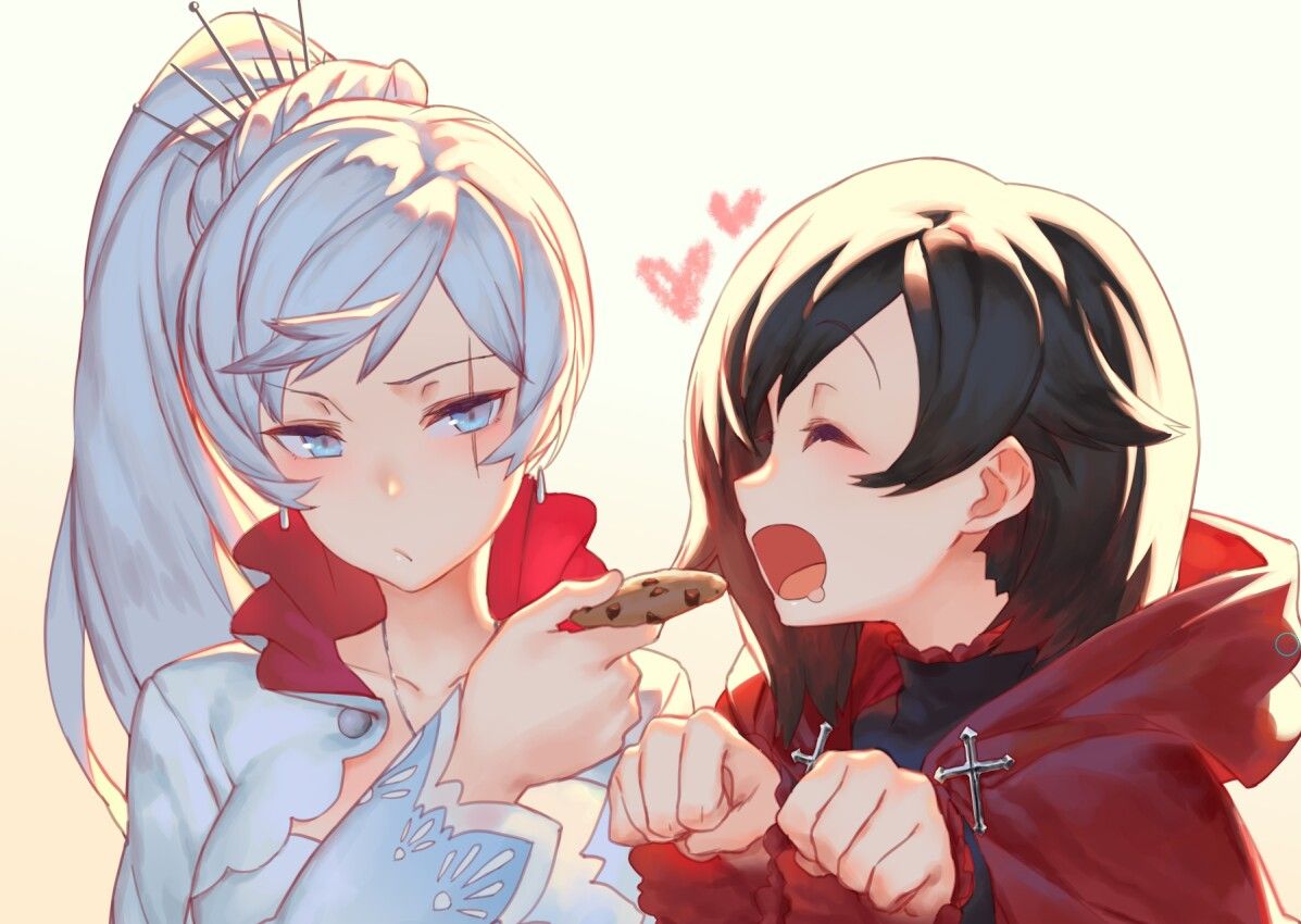 Weiss And Ruby Rwby Rwby White Rose Rwby Anime