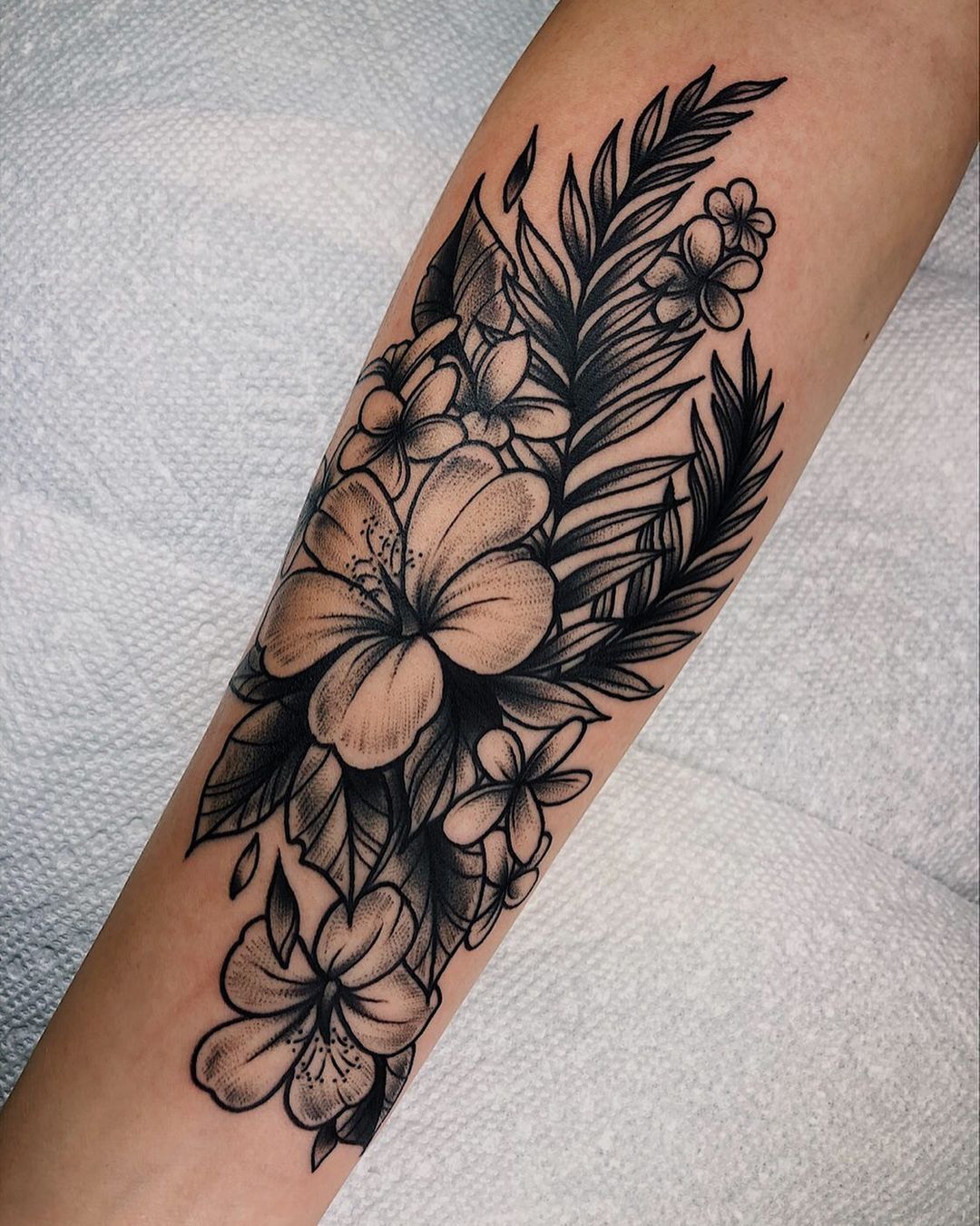 Tropical Flower Tattoos Floral Back Tattoos Butterfly Tattoos On Arm