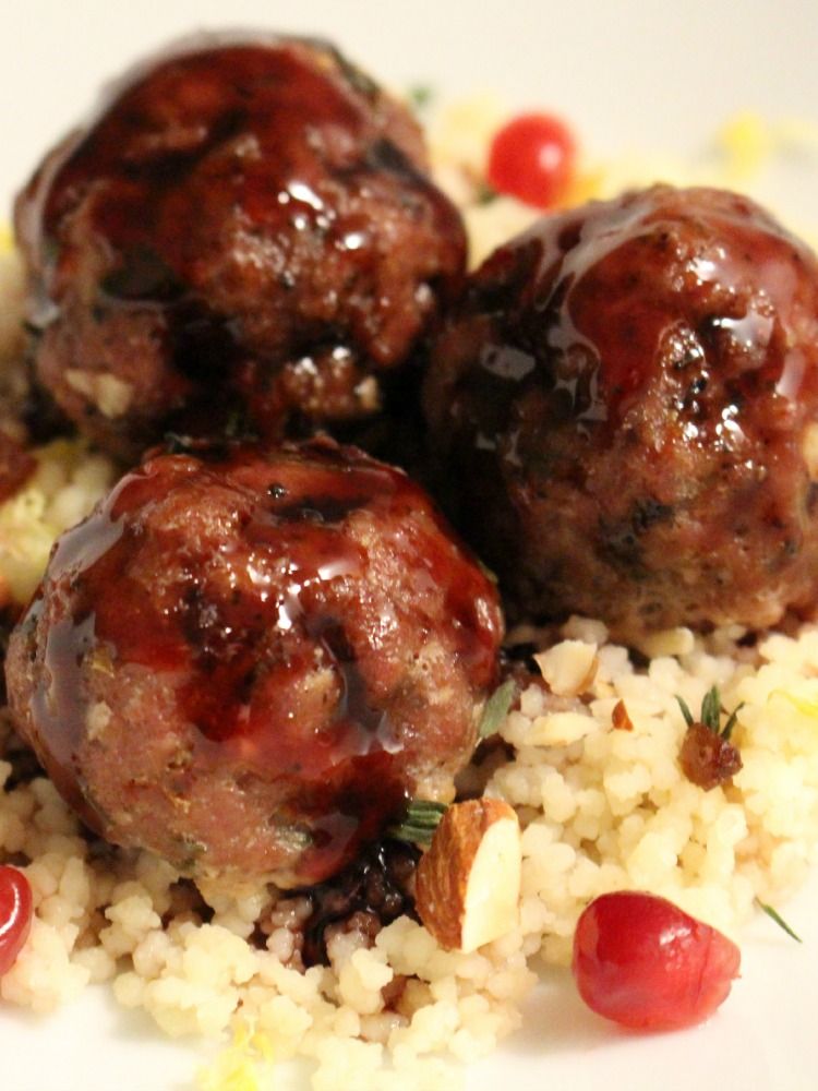 Mediterranean Lamb Meatballs With Pomegranate Glaze Just The Right