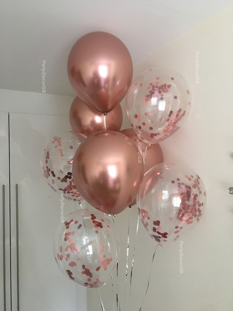 10 Or 20pcs 12 Rose Gold Balloons Rose Gold Chrome Etsy Artofit