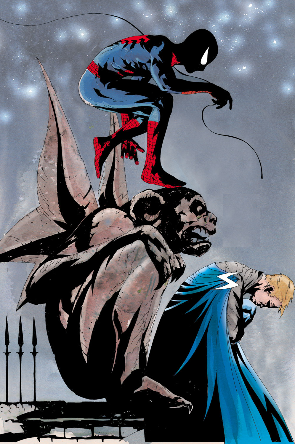 Sentry And Spider Man By Jae Lee Marvel Knights Comic Artist Comic Book Artwork