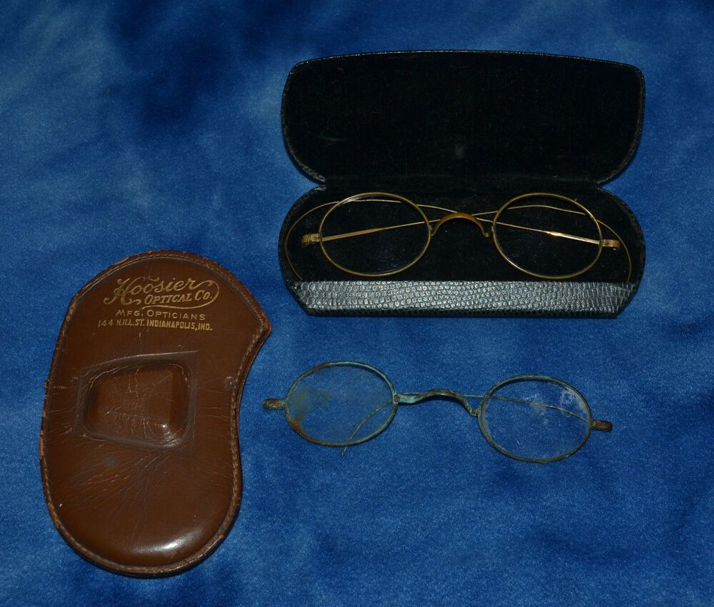 Vintage Antique Lot Of 2 Eyeglasses W Vintage Cases Ebay In 2020 Vintage Antiques Antiques