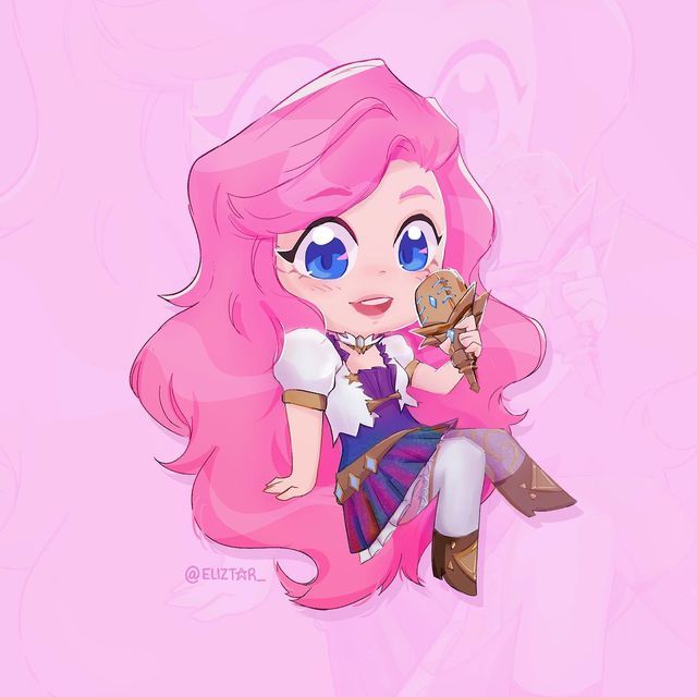 𝐄𝐥𝐢 On Instagram Seraphine Chibi Poster Made For A Recent Convention 💖 • Seraphine