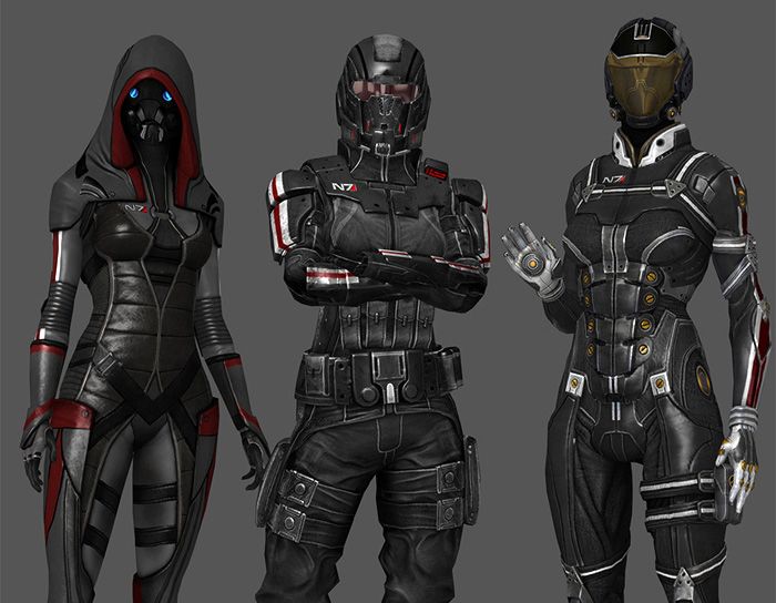 Love The N7 Ladies Armor Particularly The Adept And Infiltrator Mass Effect Art Mass