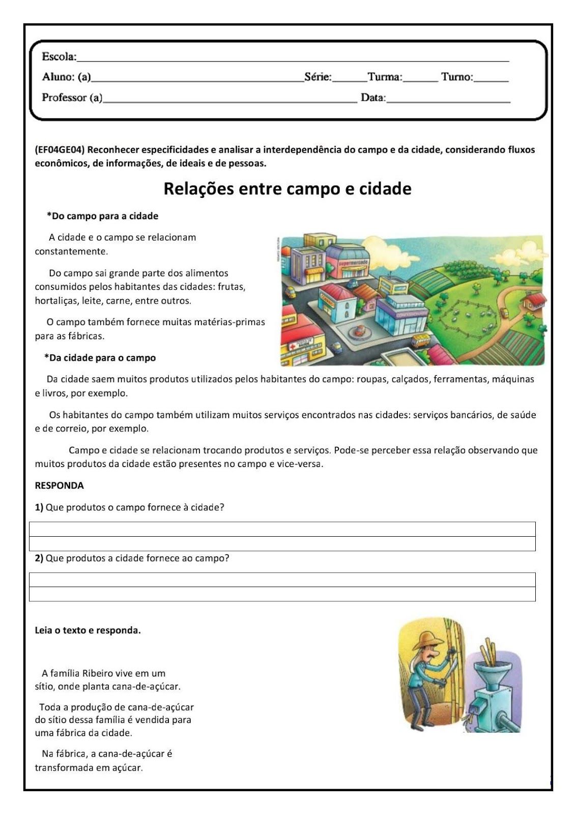 Blog Educação E Transformação 👍geografia Campo E Cidade Cascais Ione